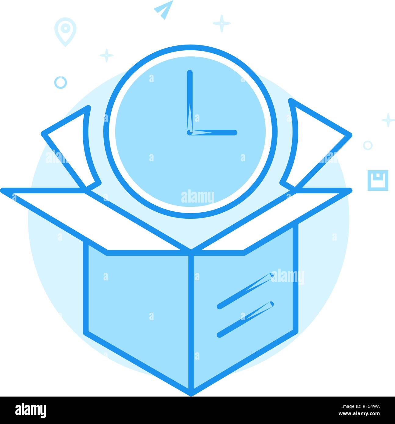 Express Delivery Flat Vector Icon. Open Delivery Box Symbol, Pictogram ...