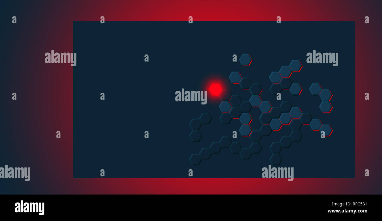 Hexagons are a basis of this modern, electronic inspired abstract ...