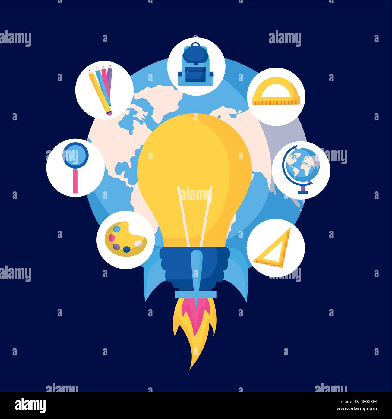 Empty school desk stack Stock Vector Images - Alamy