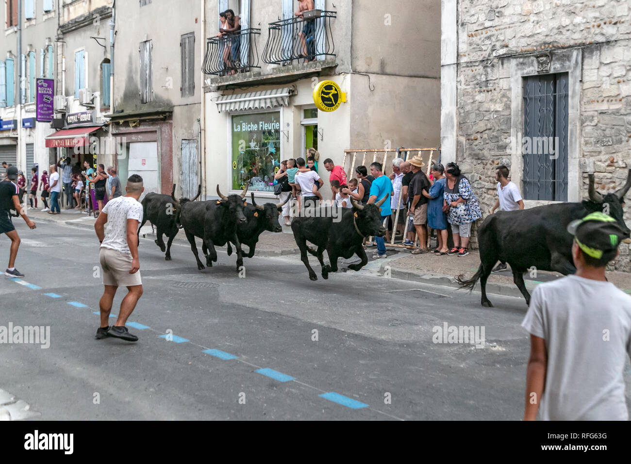 Running with the bulls france hi-res stock photography and images - Alamy