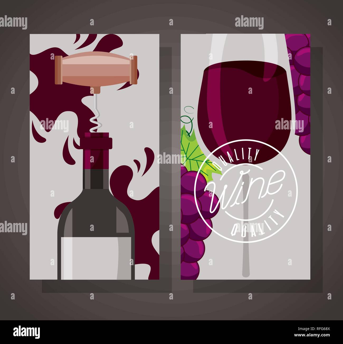 wine bottle banner Stock Vector Image & Art - Alamy