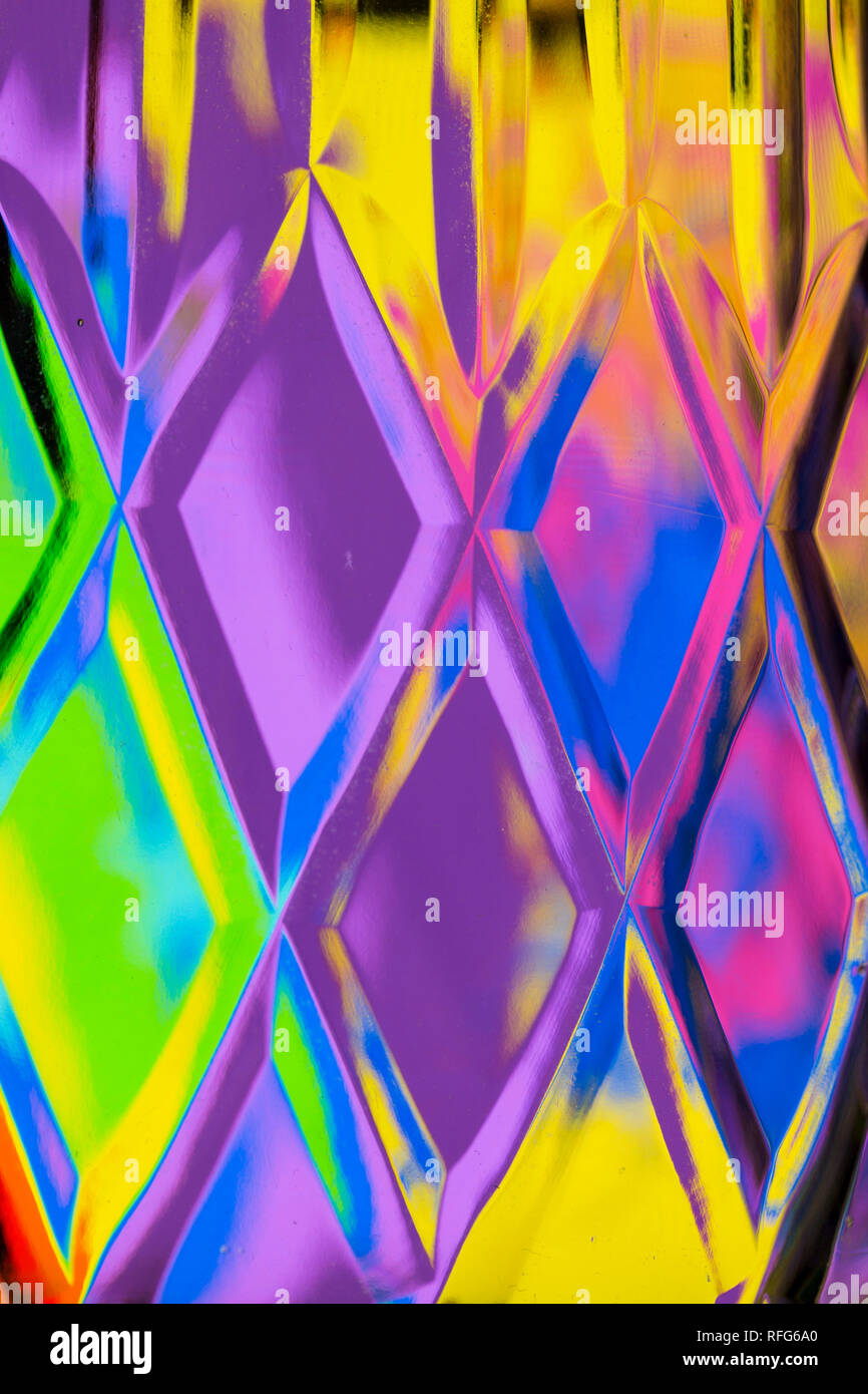 Abstract diamond textured background of a brightly colored imaged ...