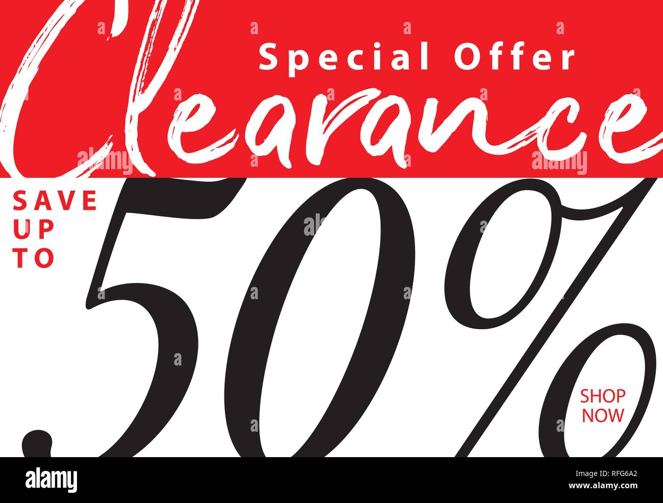 Vol. 5 Clearance Sale 50 percent heading design for banner or poster ...