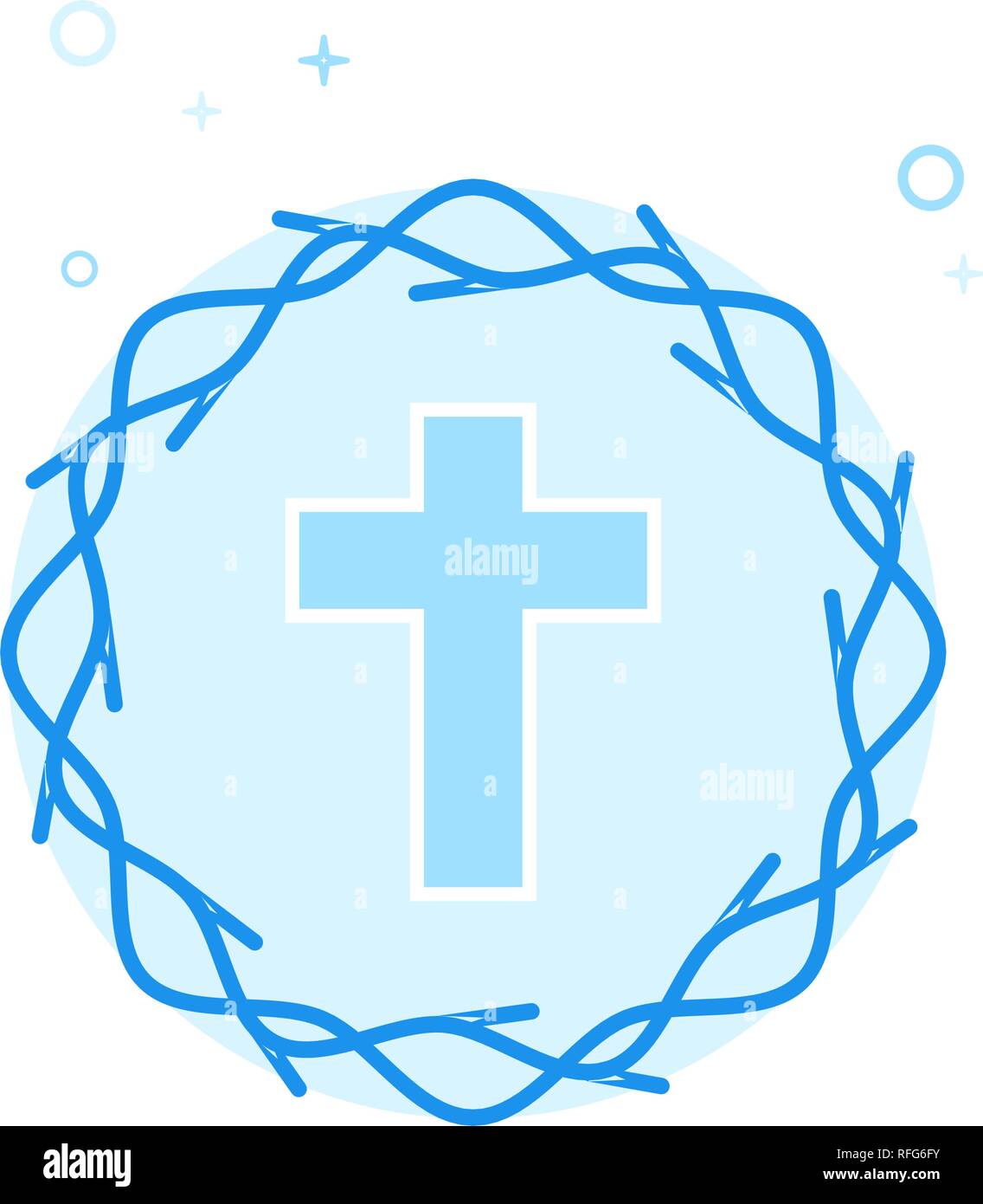 Crown of Thorns Flat Vector Icon. Jesus Christ Crucifixion Symbol ...