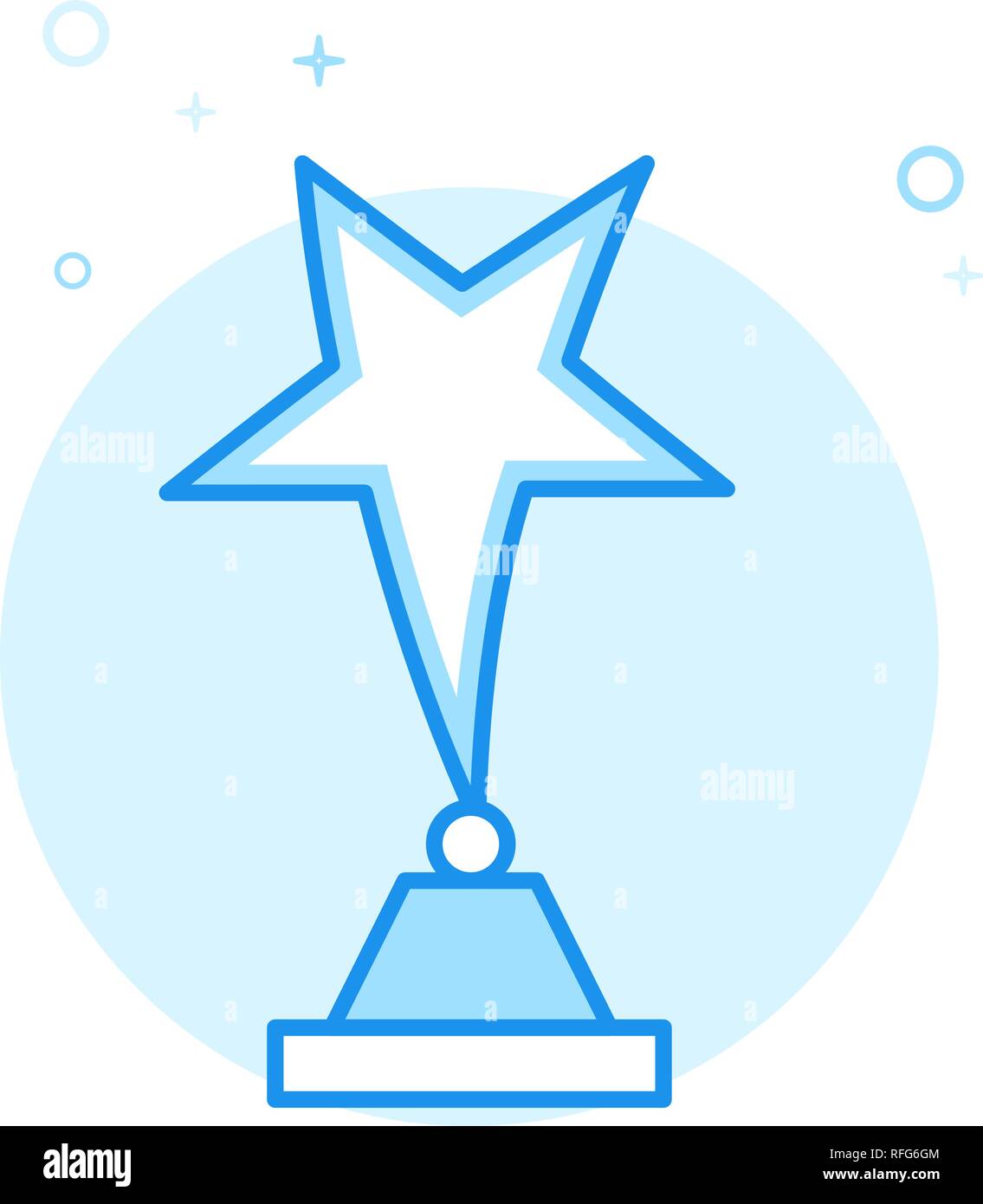 Gold Plated Star Flat Vector Icon. Award Trophy Symbol, Pictogram, Sign ...