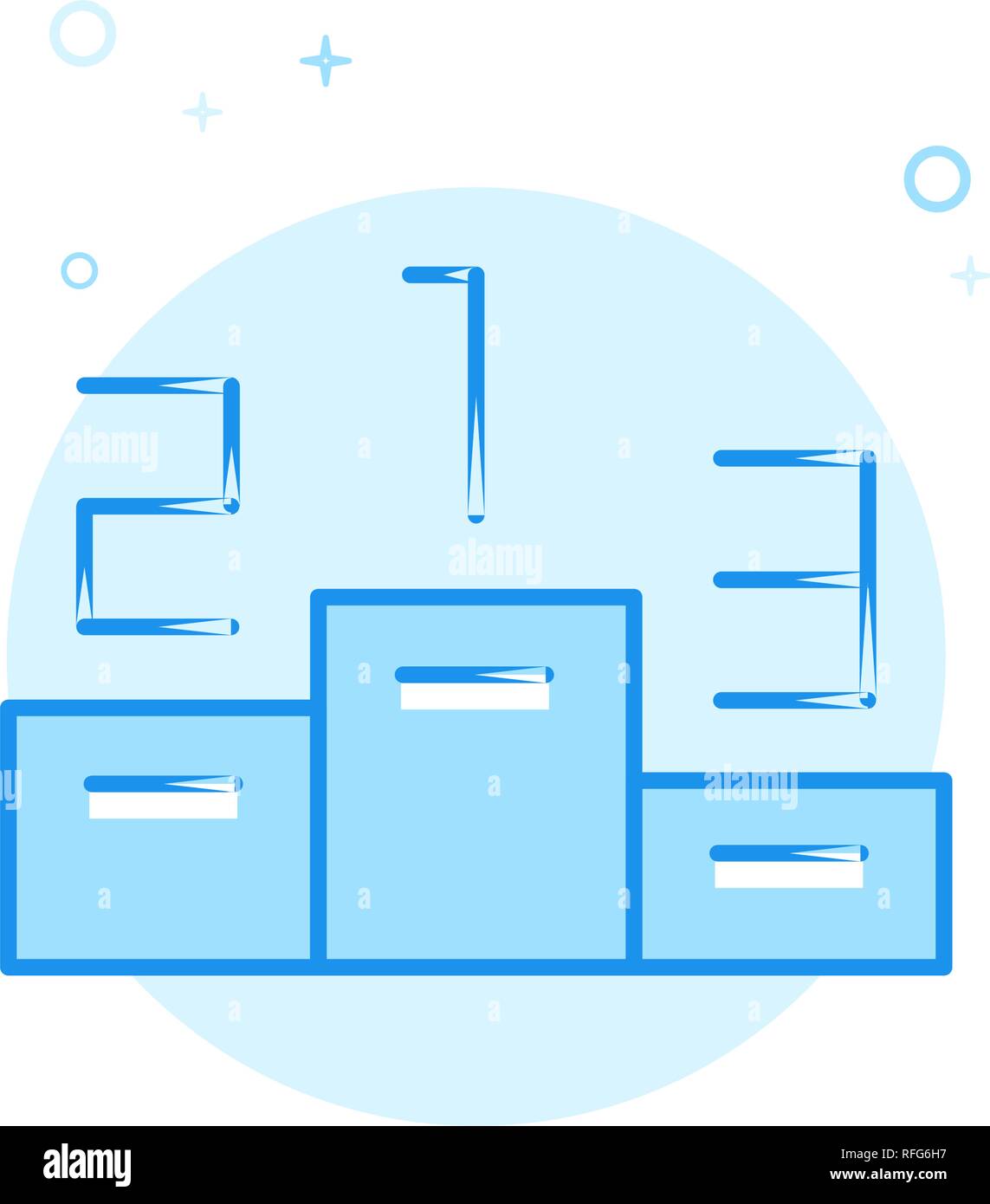 Winners Podium Flat Vector Icon. First, Second and Third Place Symbol ...