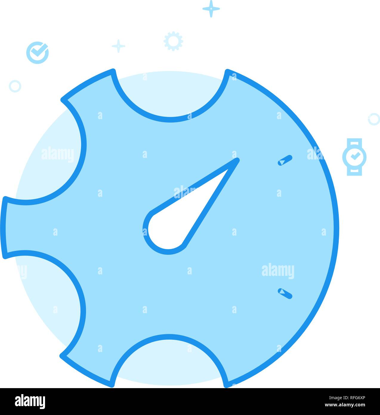 Settings icon gear blue background hi-res stock photography and images ...