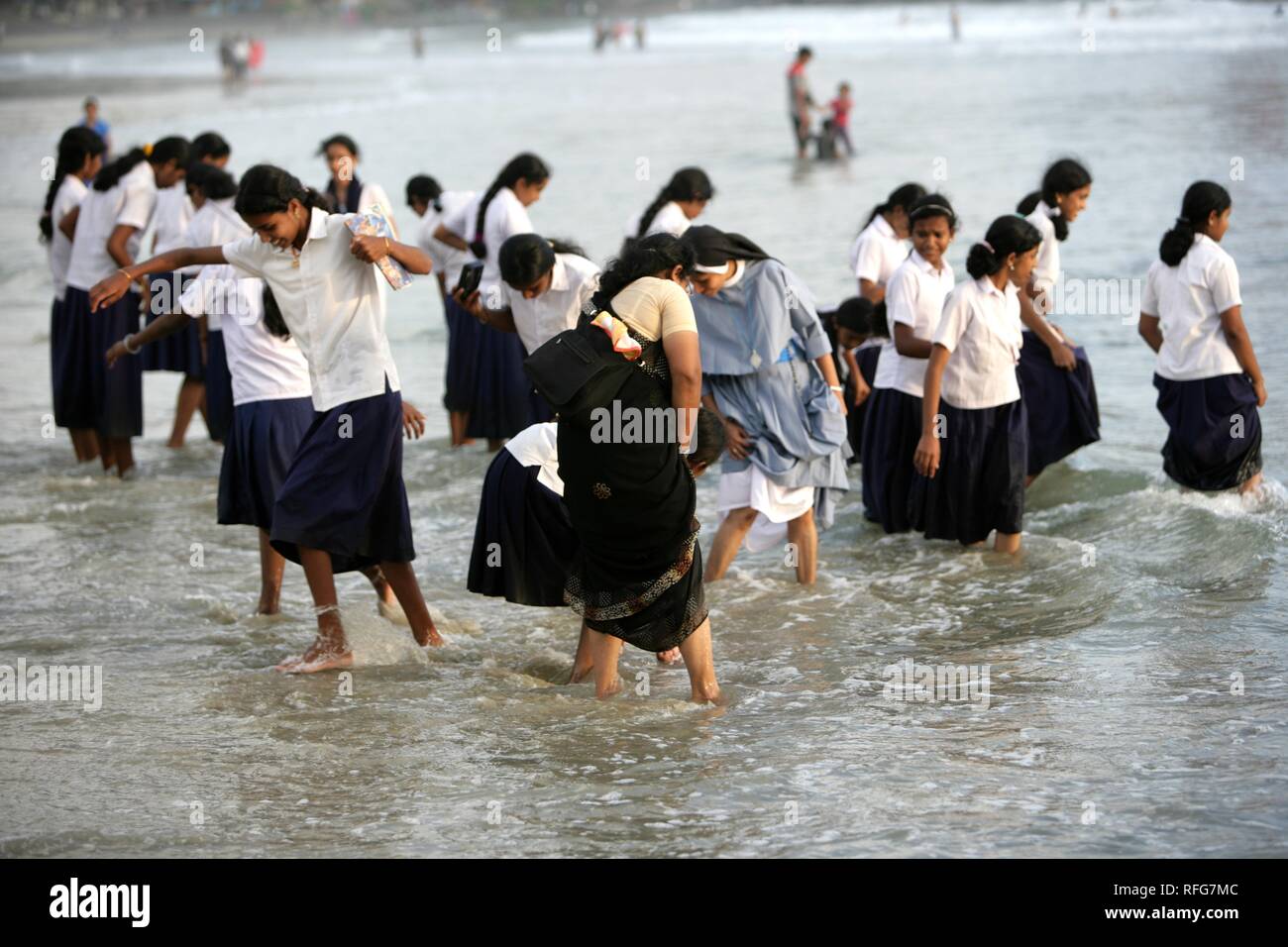 IND, India, Kerala, Trivandrum : Lighthouse Beach, Kovalam Beaches ...