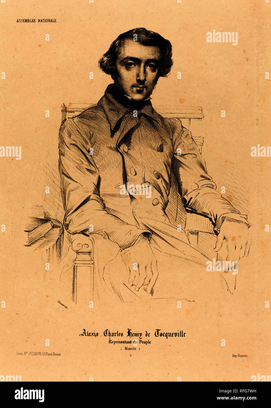 Charles painting french literature portrait man hi-res stock ...