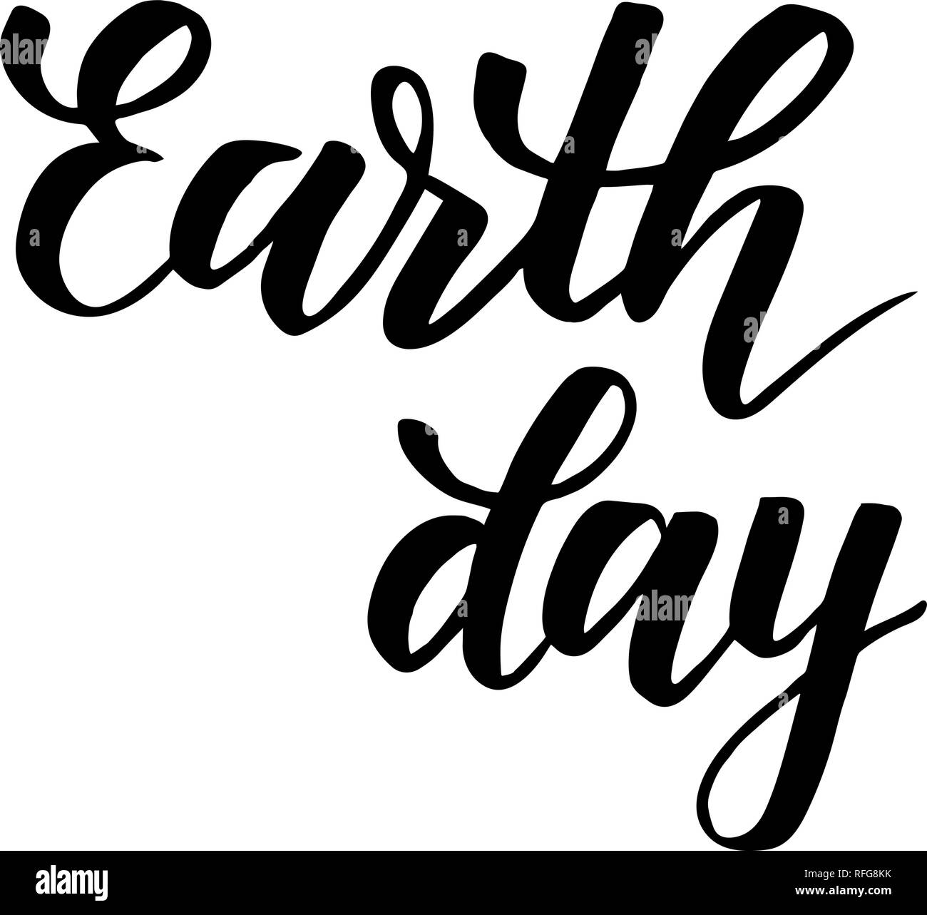 Earth day modern brush calligraphy Stock Vector Image & Art - Alamy