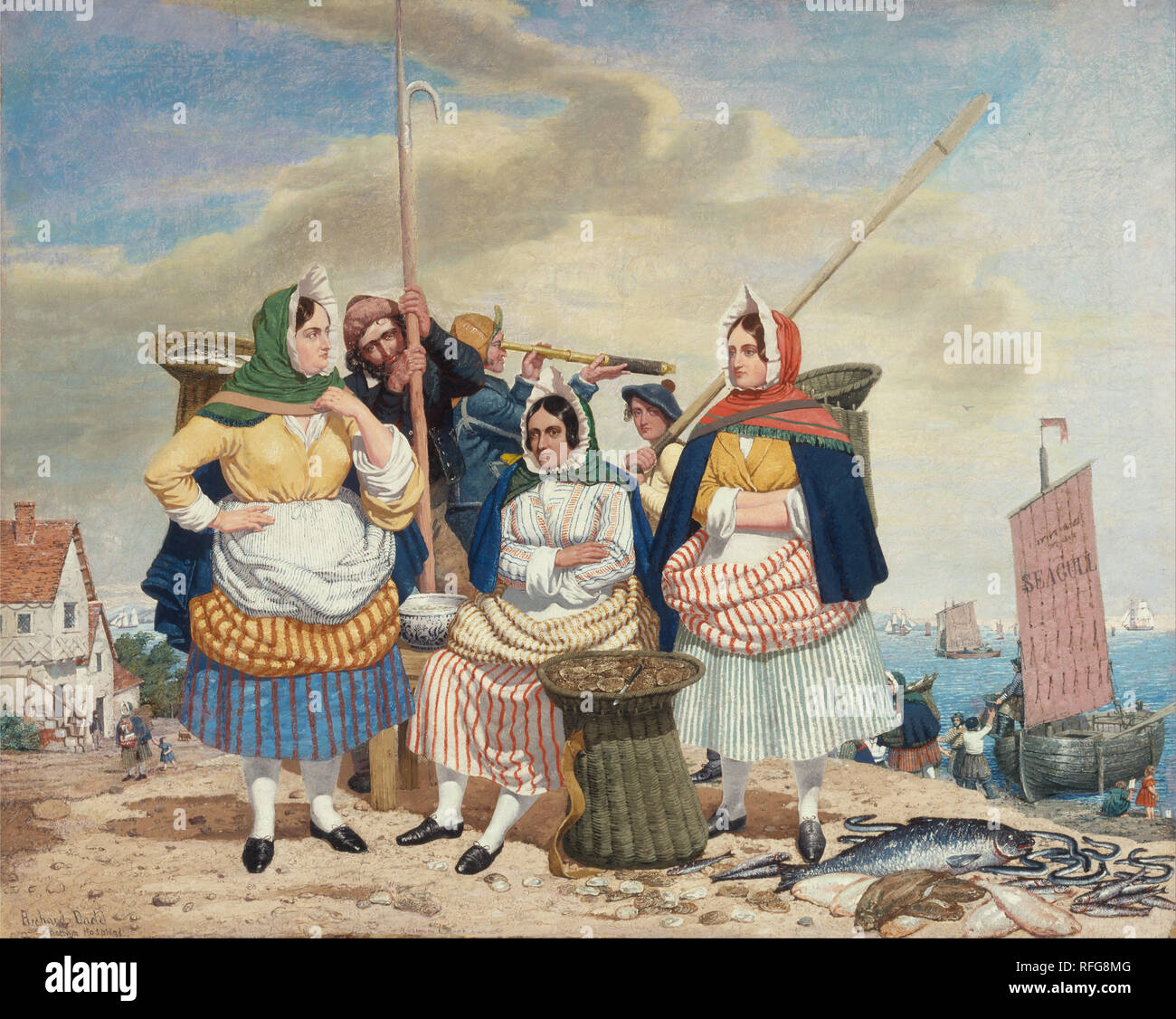 Fish market painting hi-res stock photography and images - Alamy