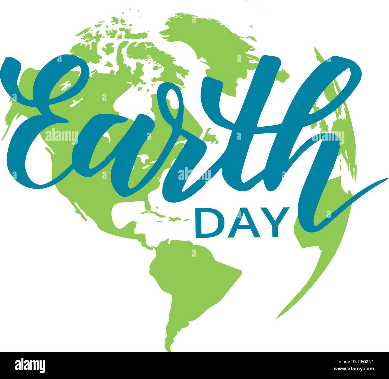 World environment day handwritten lettering Stock Vector Images - Alamy