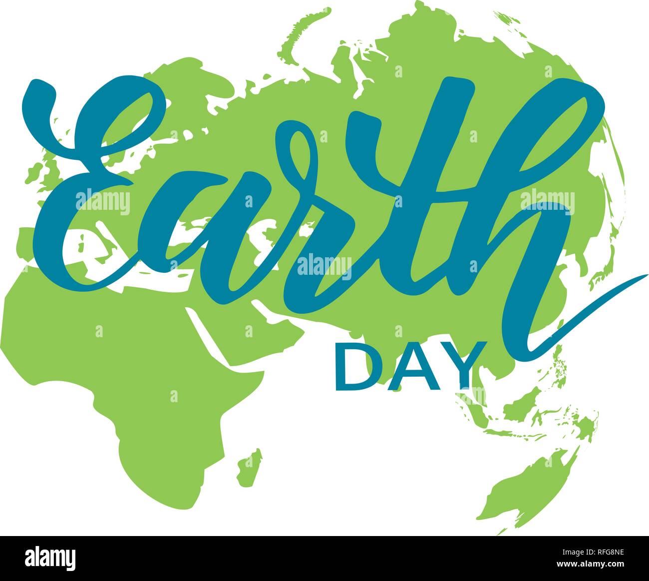 Earth day modern brush calligraphy Stock Vector Image & Art - Alamy