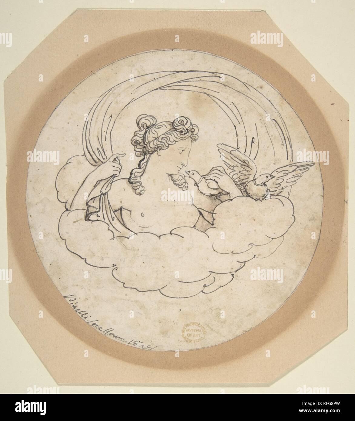 Venus with Doves. Artist: Bartolomeo Pinelli (Italian, Rome 1781-1835 ...