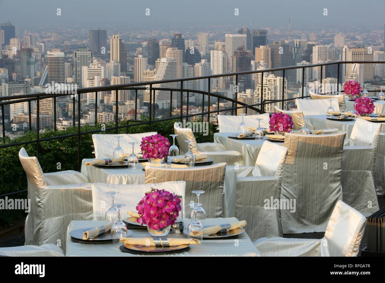 THA Thailand Bangkok Restaurant Bar Vertigo 61.th floor. Roof of the ...