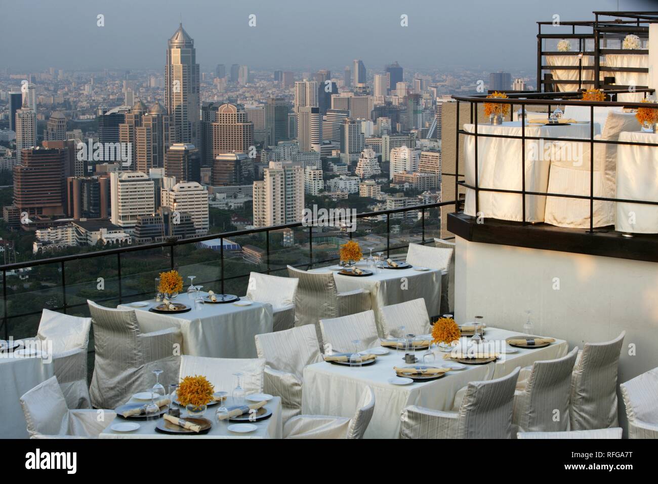 THA Thailand Bangkok Restaurant Bar Vertigo 61.th floor. Roof of the ...