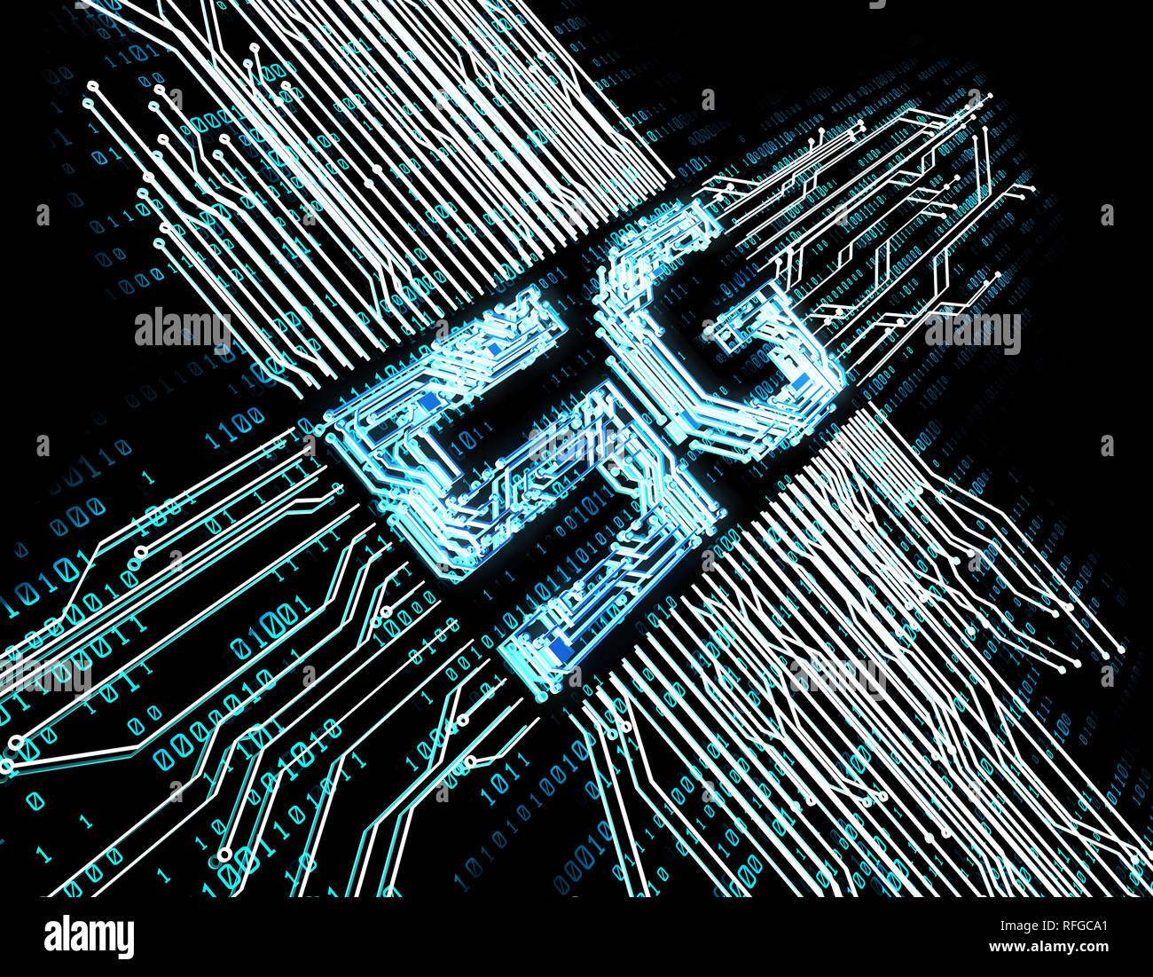 5G network technology, modern network communication,Circuit board Stock ...