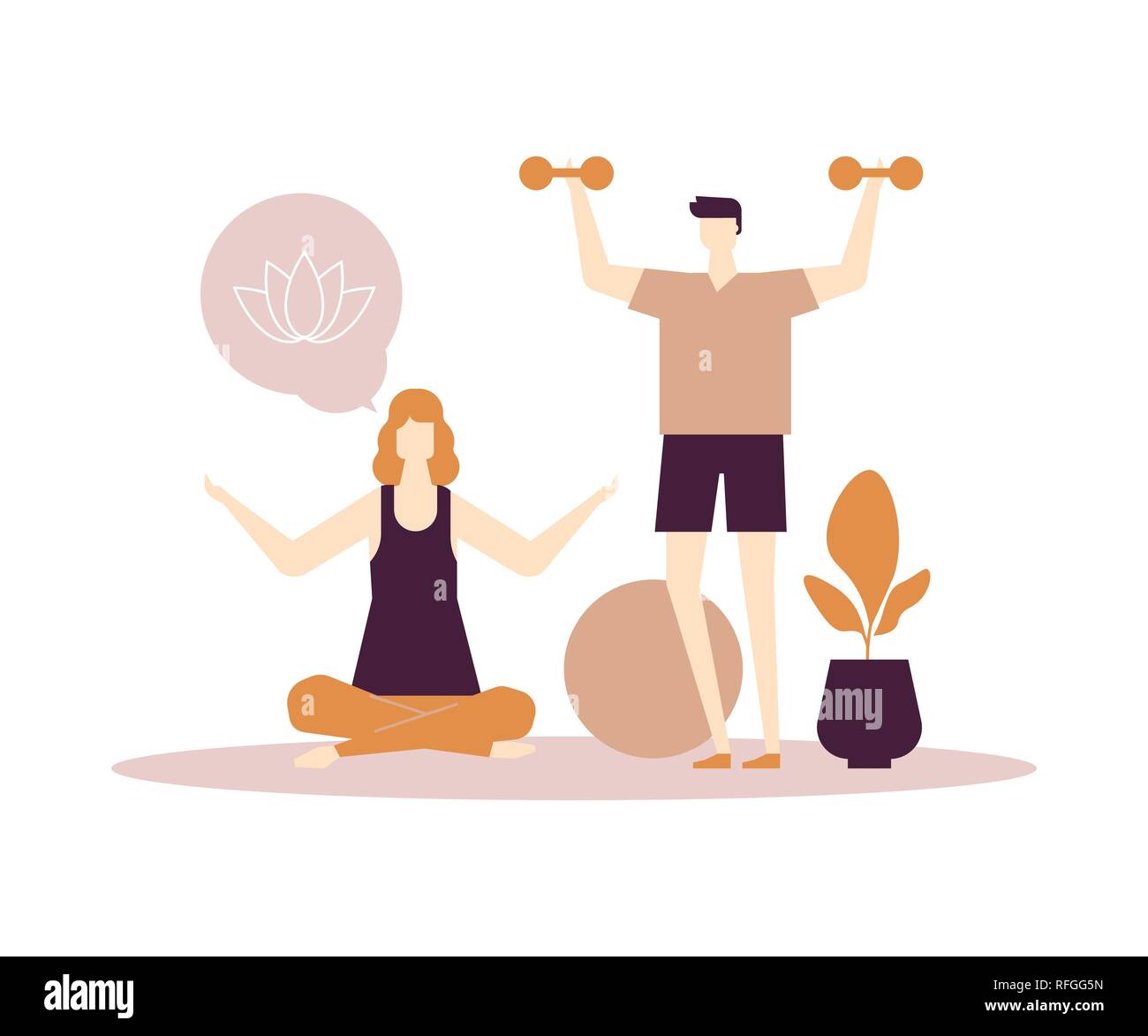Keep fit background Stock Vector Images - Alamy
