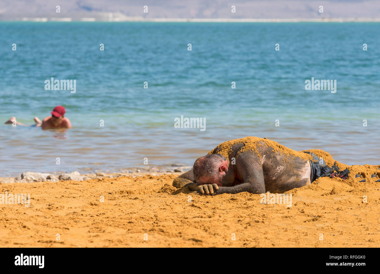 Relaxing at the Dead Sea. Israel Stock Photo - Alamy