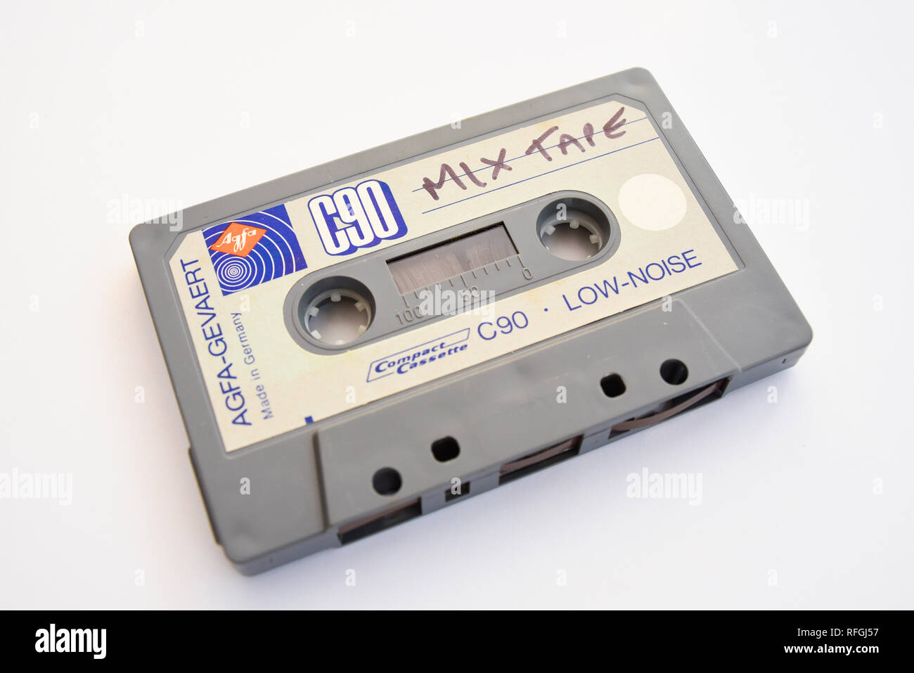 Mix Tape Home Recorded Old Fashioned Cassette Tape Vintage Old Audio Recording Format Agfa