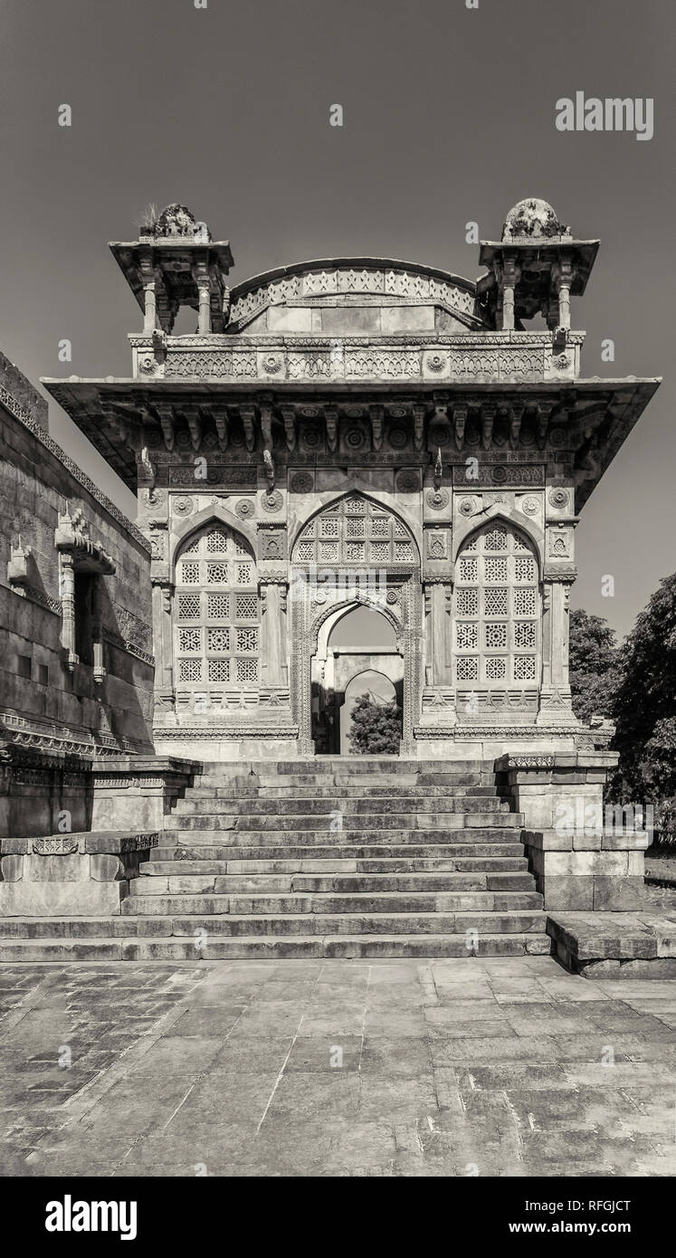 Champaner , Pavagadh , Gujarat , India-December 07, 2014-A Horizontal ...