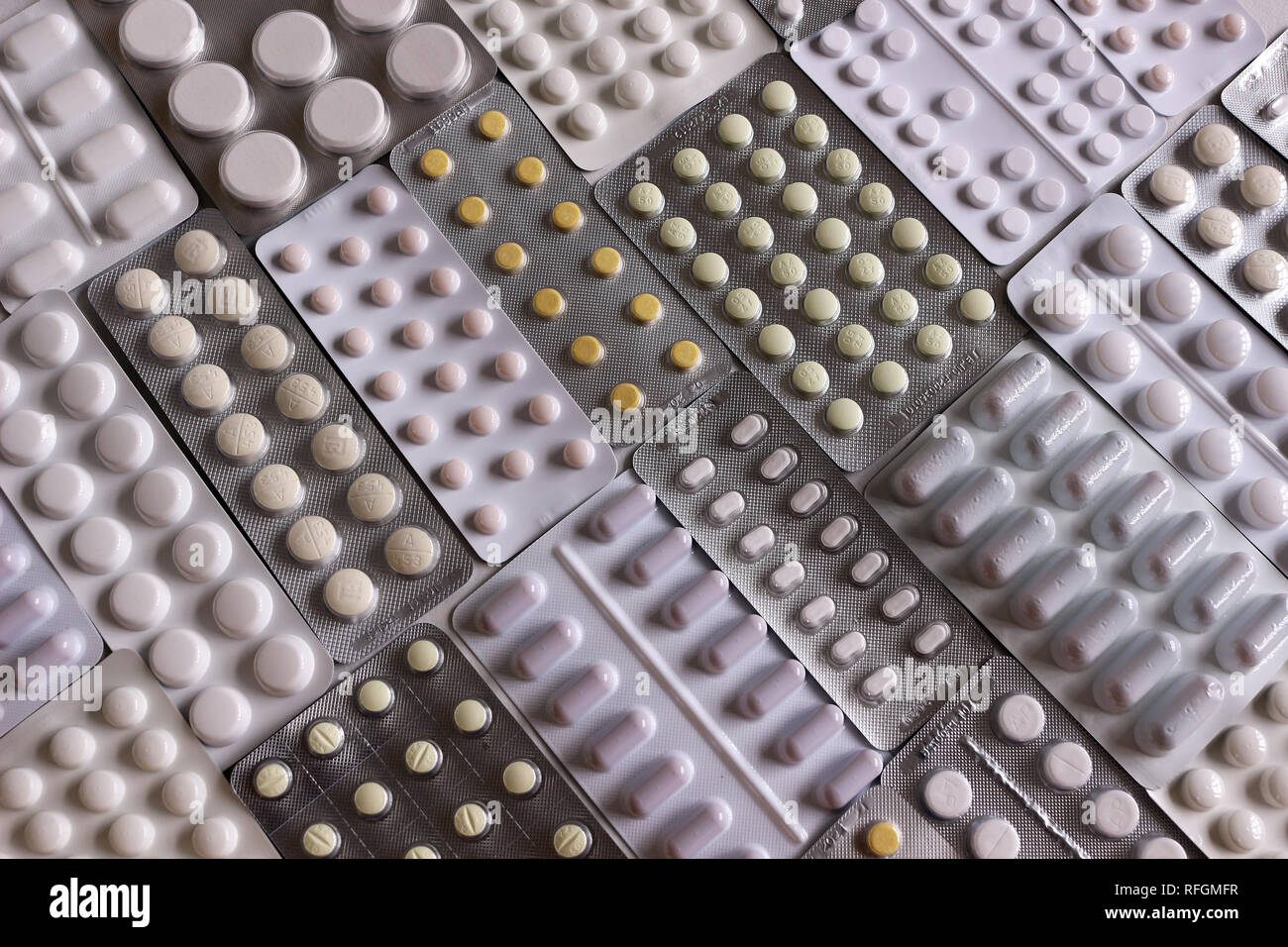 Blister packets of medicine Stock Photo - Alamy