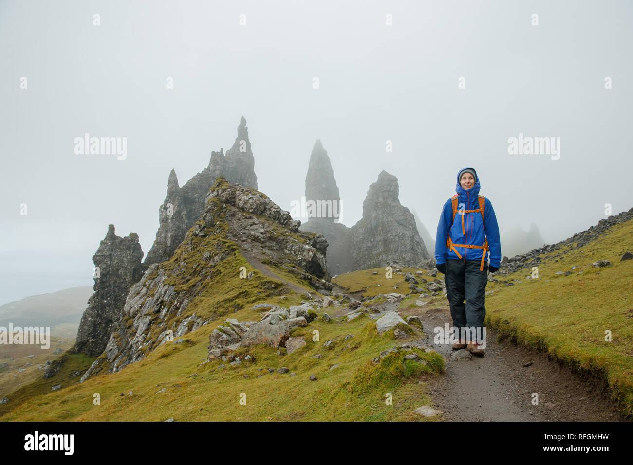 Old man of storr in clouds hi-res stock photography and images - Alamy
