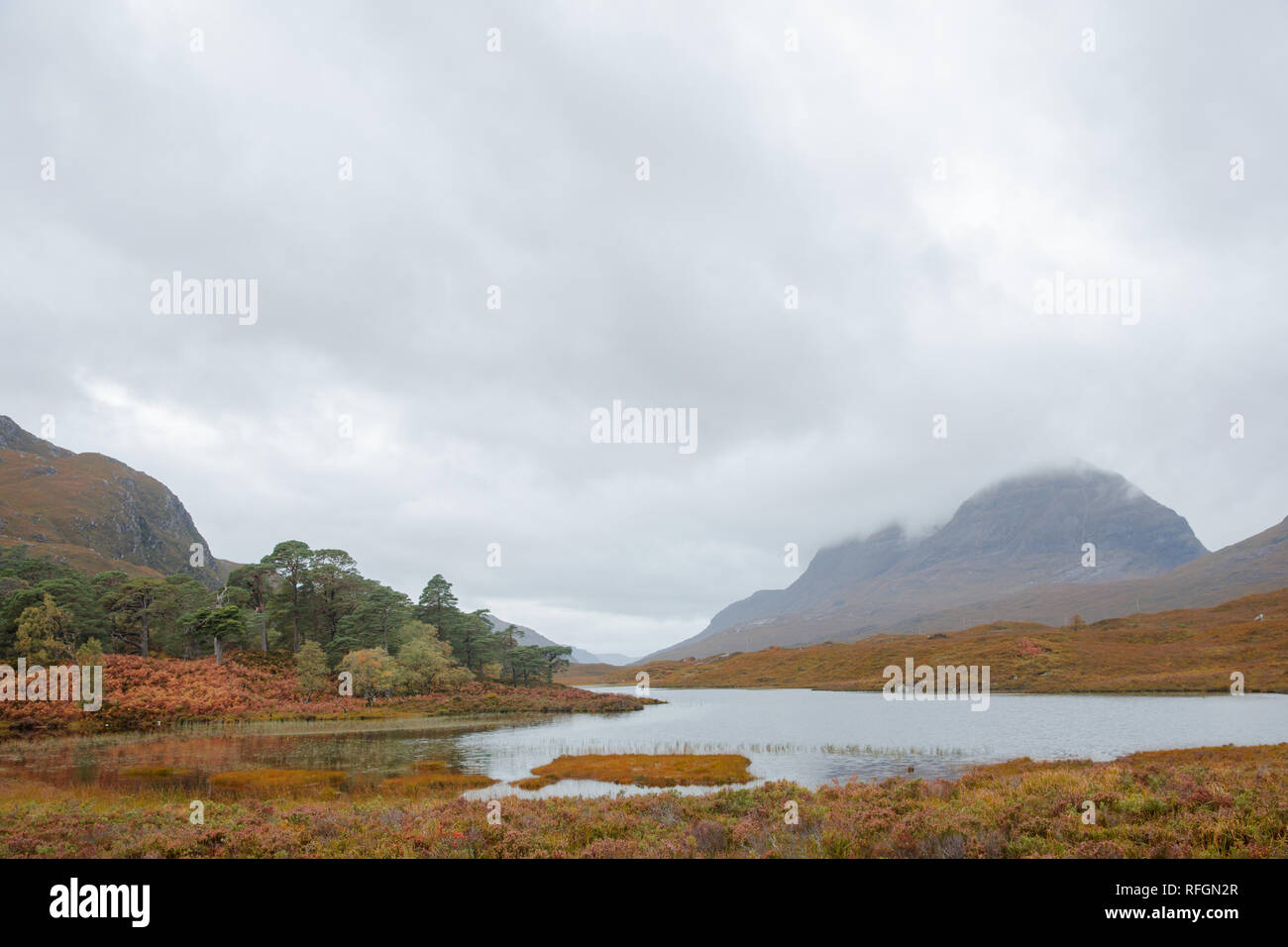Scottish landscape at Loch Clair Stock Photo - Alamy