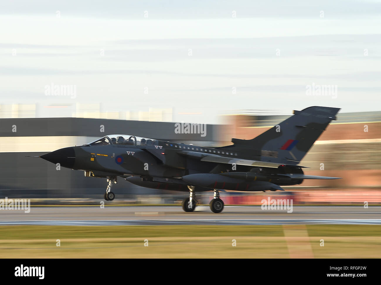 An RAF Tornado GR4 with a specially painted livery to commemorate the ...