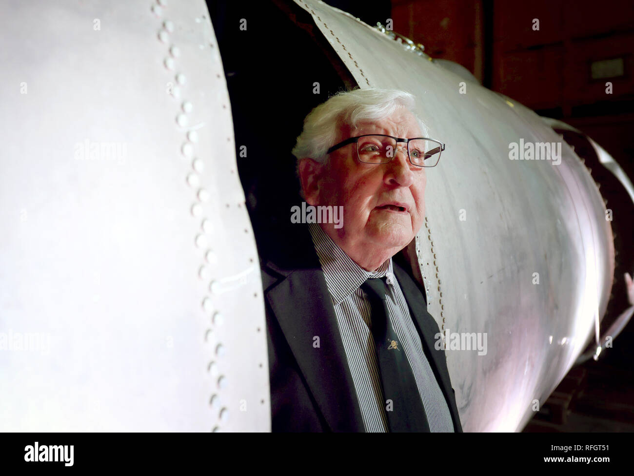 Former engineers Derek Mack, from the Isle of Wight, alongside the ...