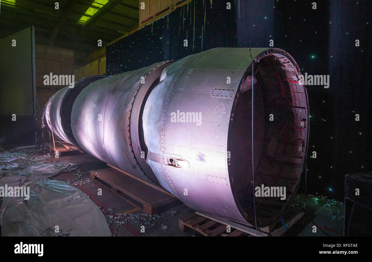 General view of the remains of the black arrow projectile hi-res stock ...