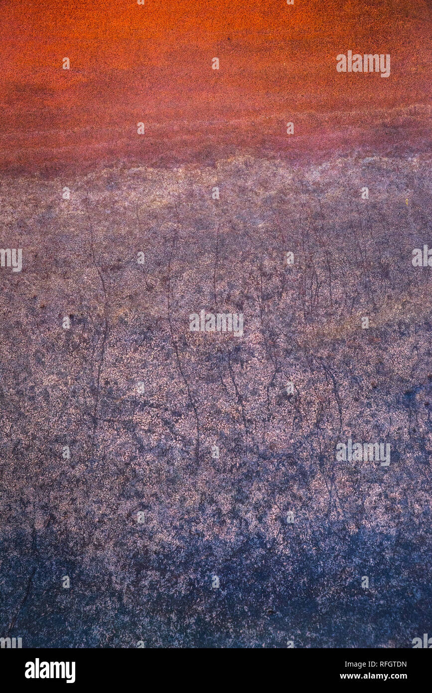 Detail of a colourful stone that resembles a retreating sea at Palm ...