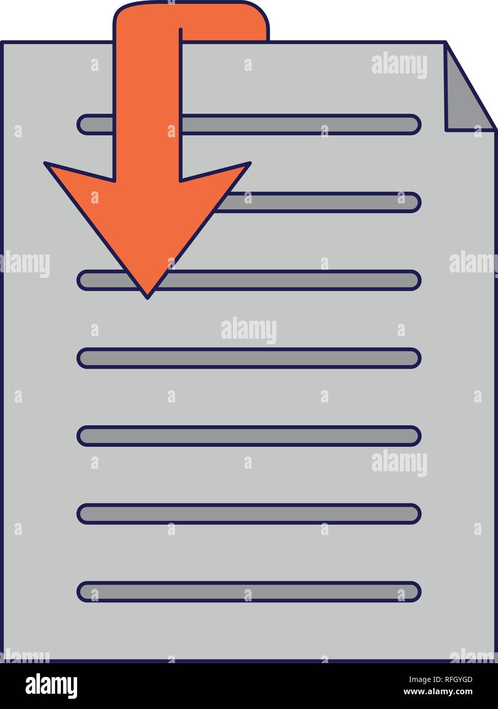 Document paper symbol isolated Stock Vector Image & Art - Alamy