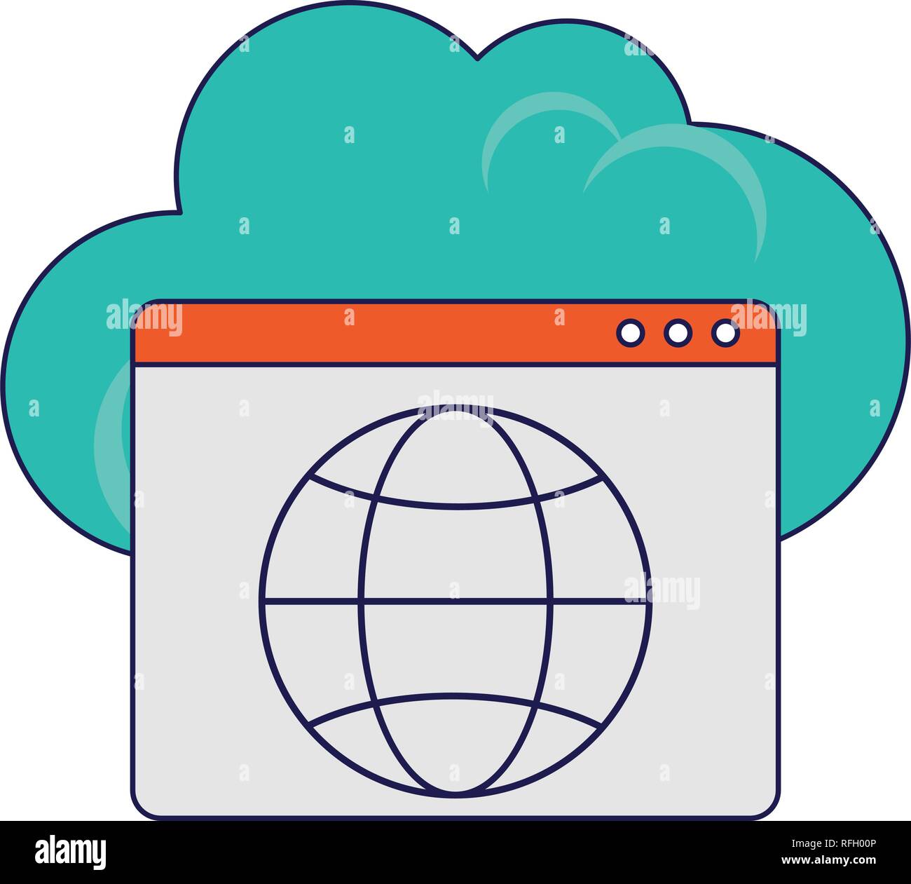 cloud computing website symbol Stock Vector Image & Art - Alamy