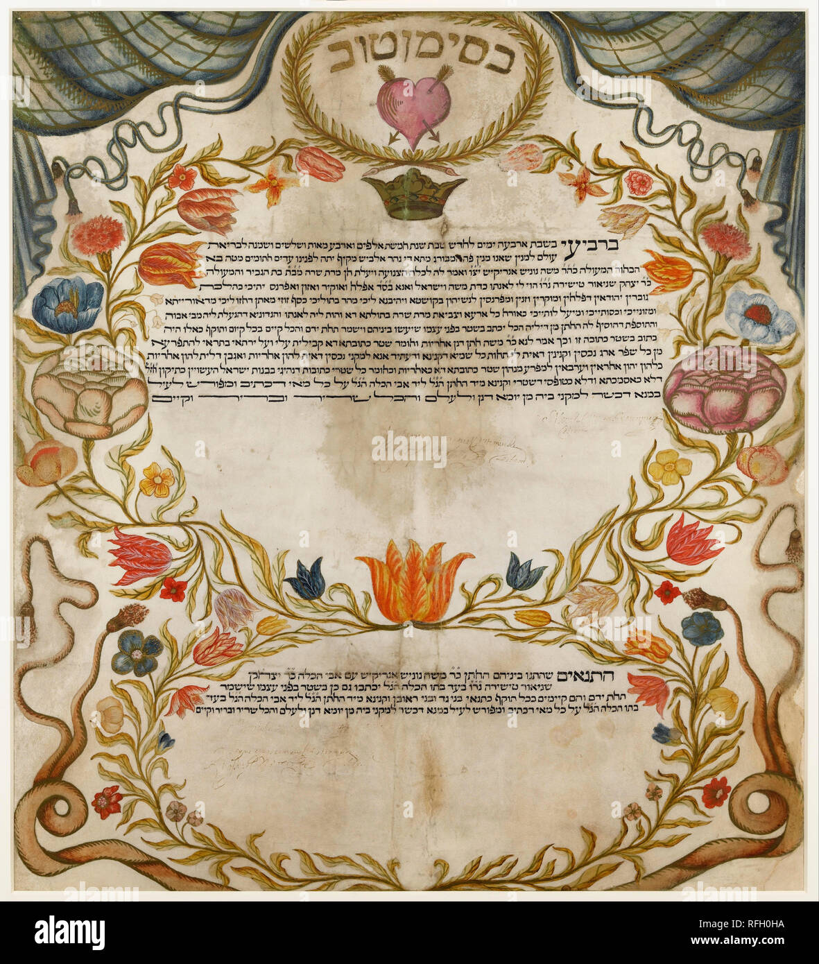 Marriage Contract. Date/Period: 1678. Ceremonial Art-Paper & Parchment ...