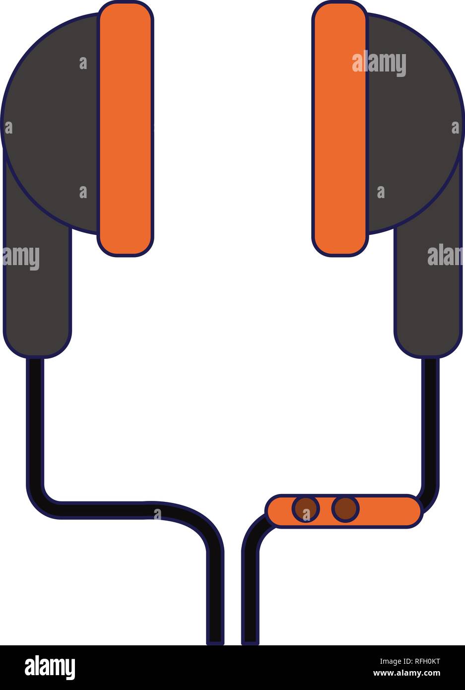 White girl listening music Stock Vector Images - Alamy