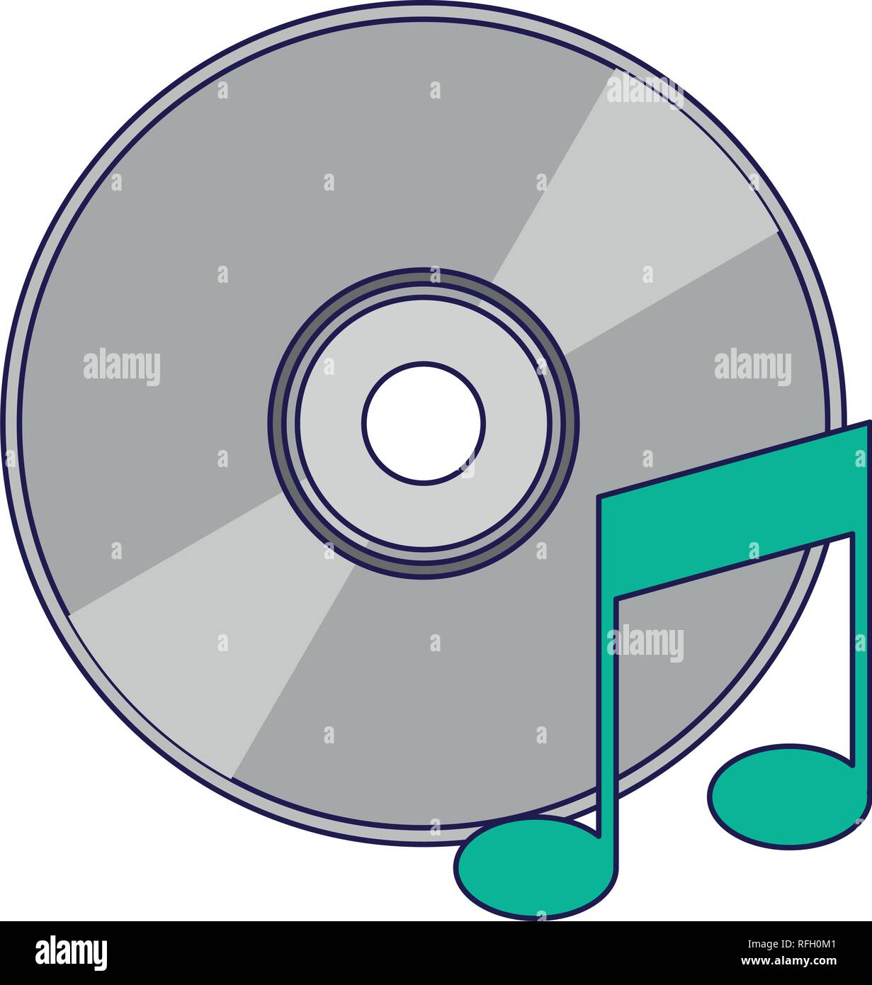 Blue computer music note symbol Stock Vector Images - Alamy