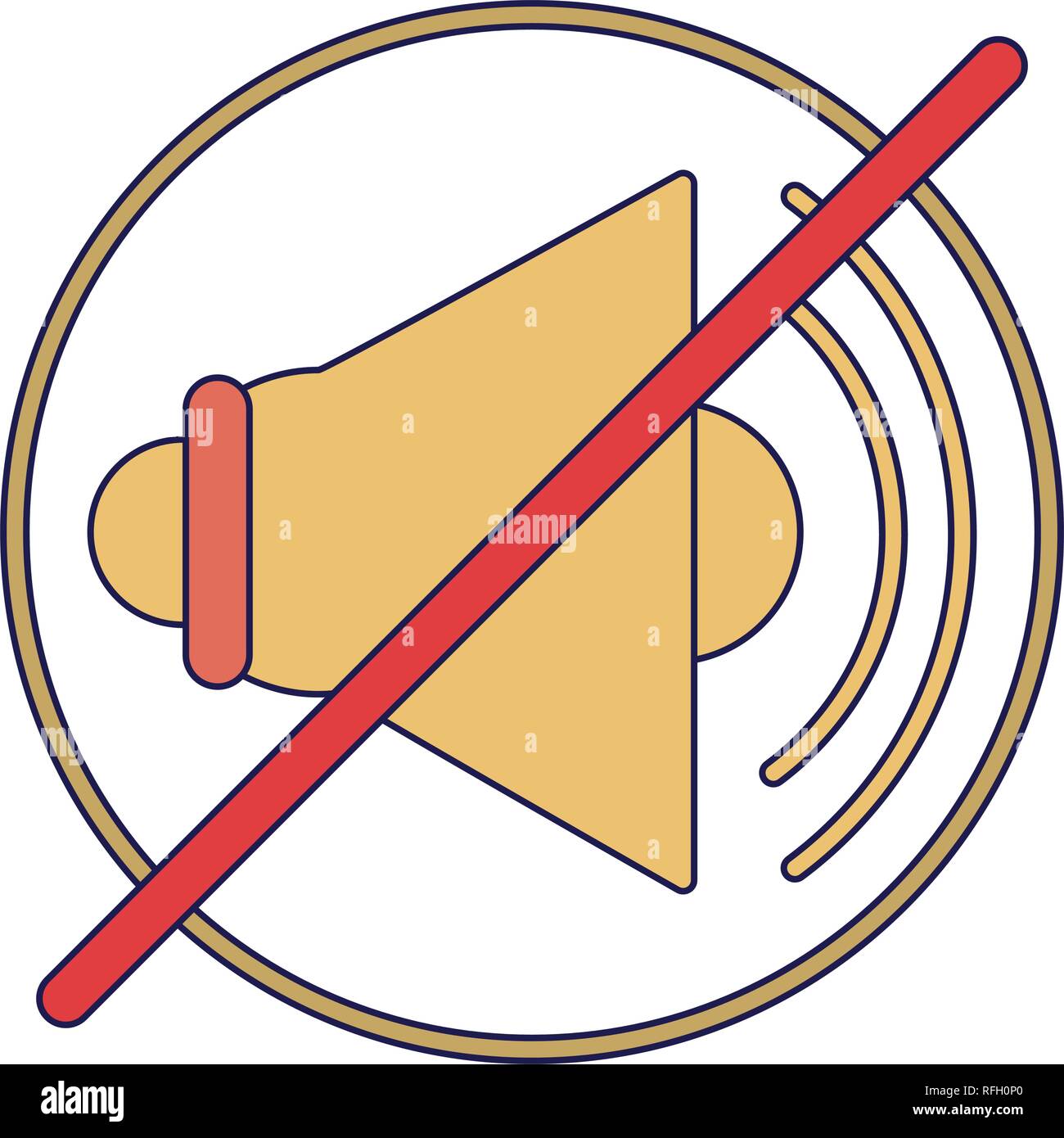 Volume mute round symbol Stock Vector Image & Art - Alamy
