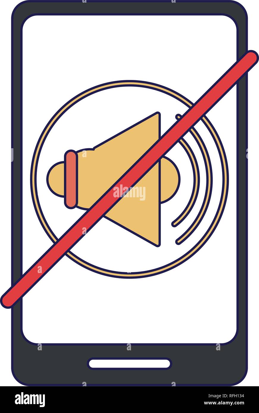 smartphone mute symbol Stock Vector Image & Art - Alamy