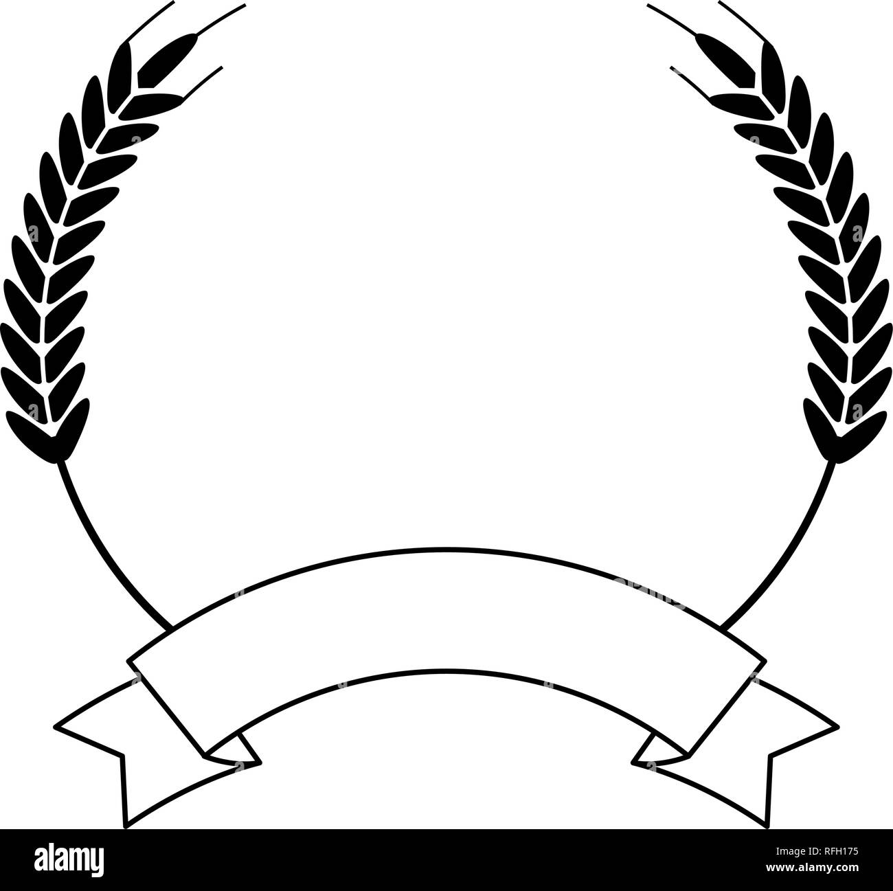 Wheat food symbol in black and white Stock Vector Image & Art - Alamy