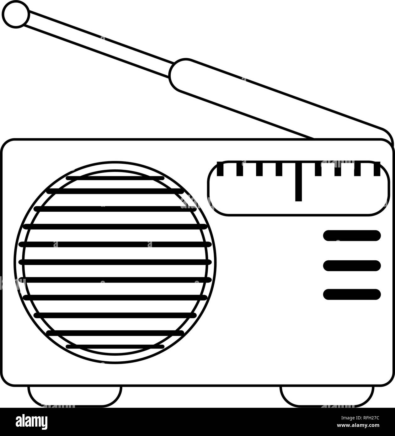 Vintage portable cassette player Black and White Stock Photos & Images ...