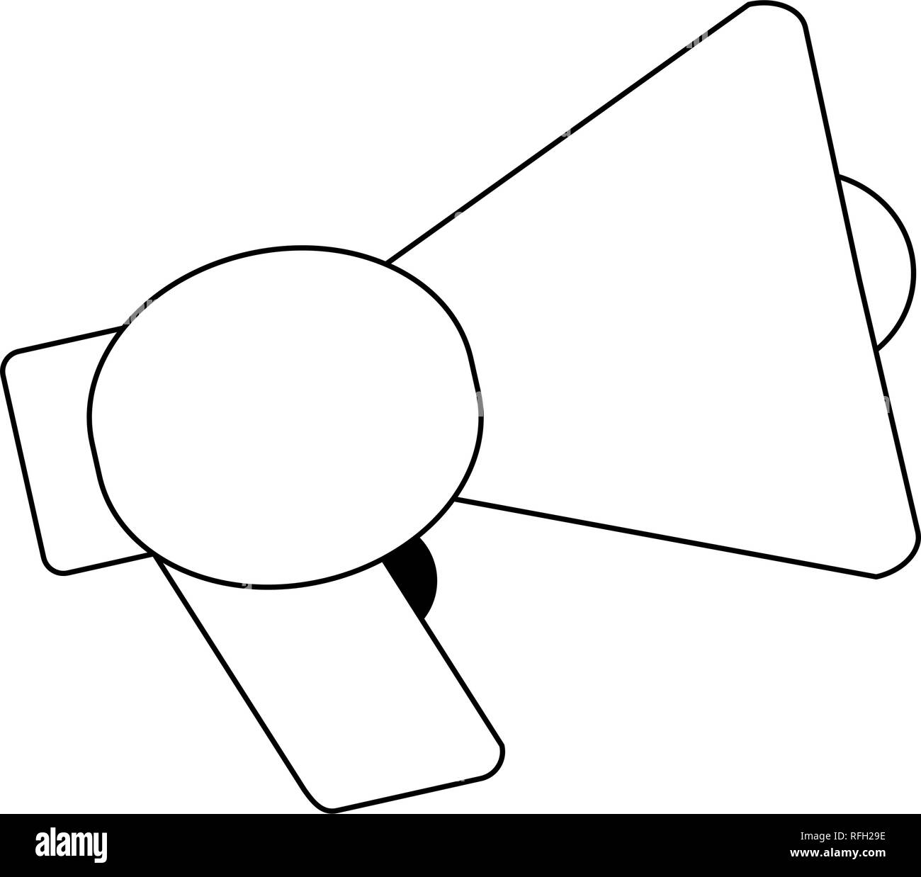 bulhorn volume symbol in black and white Stock Vector Image & Art - Alamy