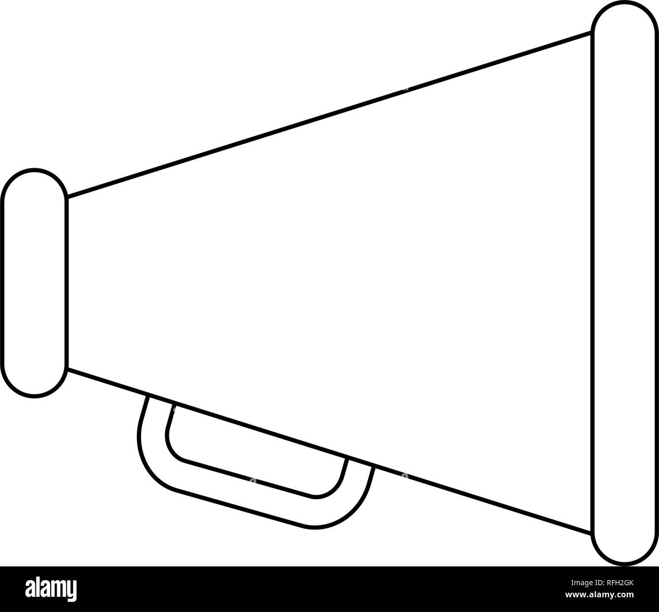 Bullhorn volume symbol in black and white Stock Vector Image & Art - Alamy