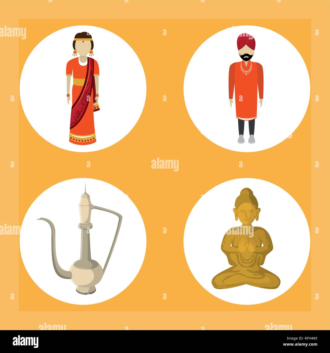 India round symbols Stock Vector Image & Art - Alamy