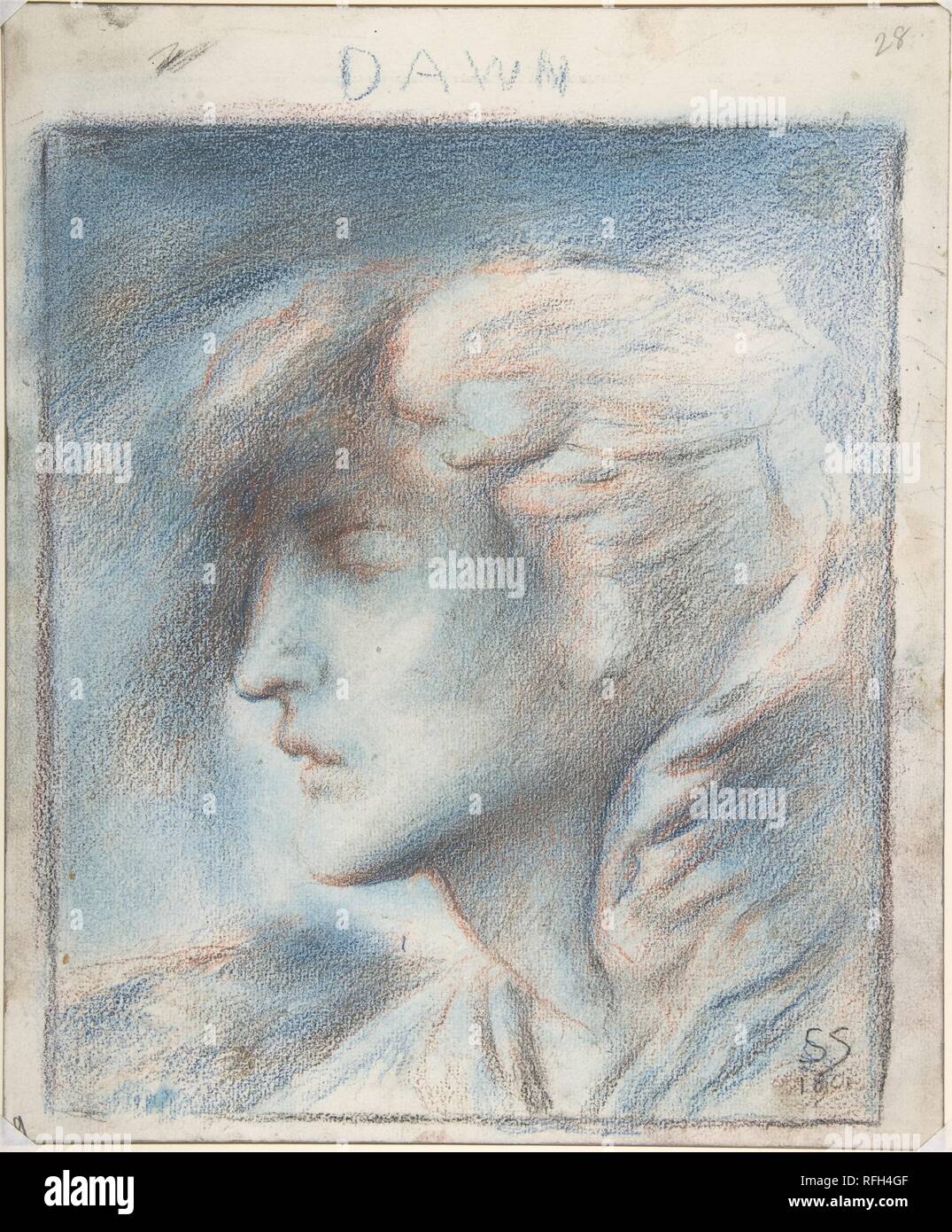 Dawn (Head of Hypnos). Artist: Simeon Solomon (British, London 1840 ...