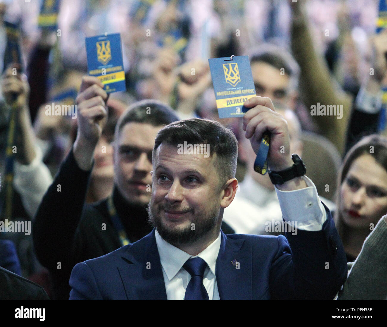 Leader of political party national corps andriy biletsky hi-res stock ...