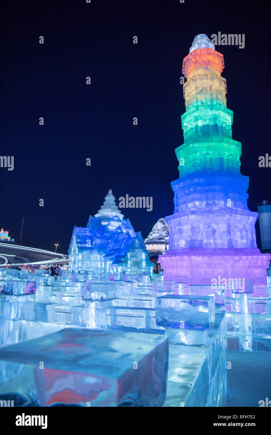 Harbin, Harbin, China. 26th Jan, 2019. Harbin, CHINA-Ice sculptures at ...