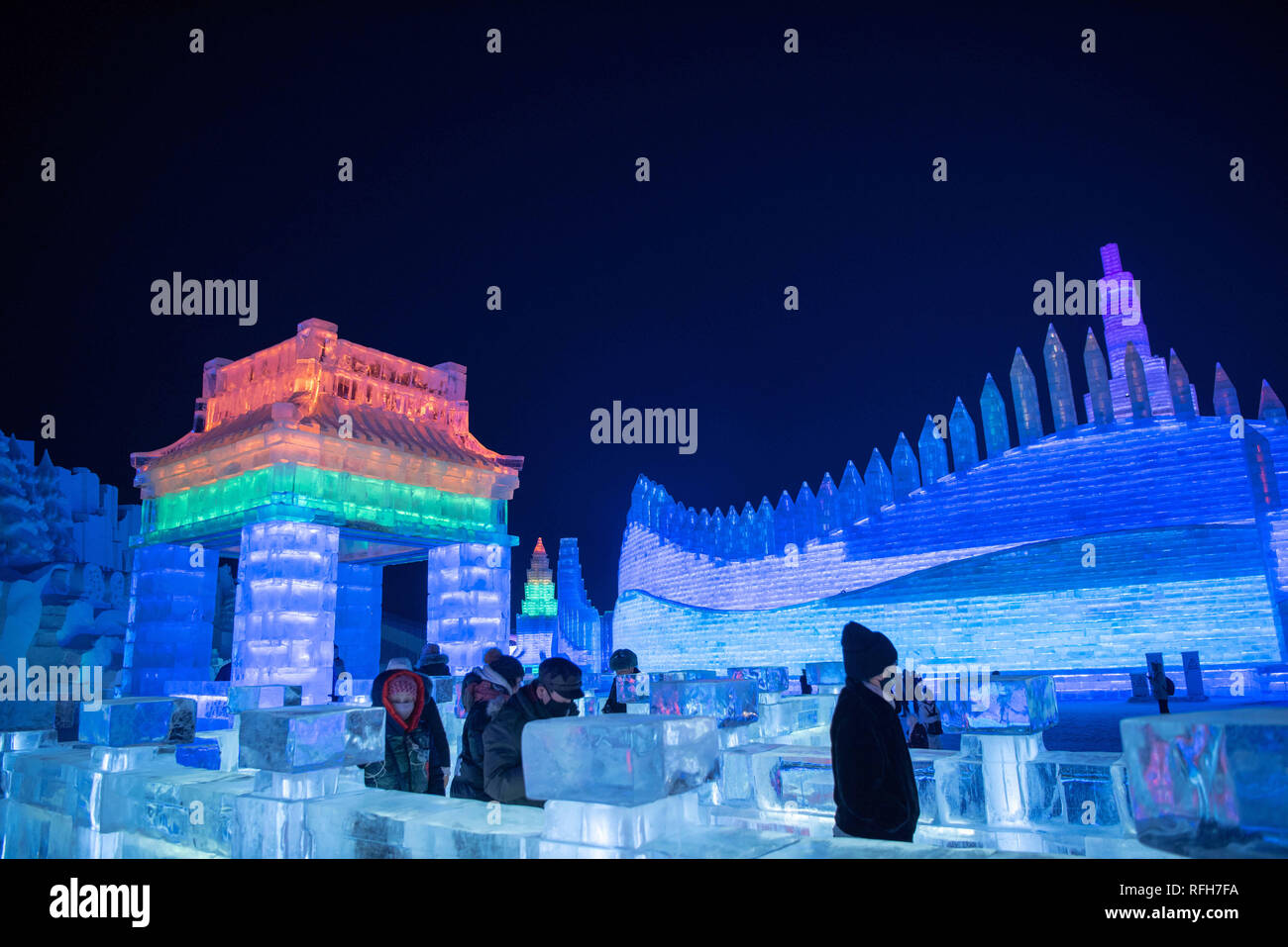 Harbin, Harbin, China. 26th Jan, 2019. Harbin, CHINA-Ice sculptures at ...