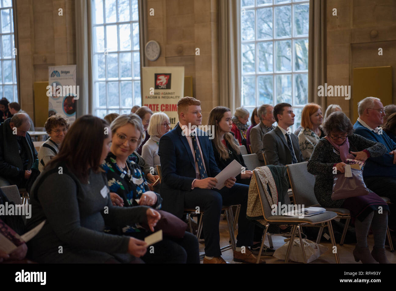Bristol, UK. 25th Jan 2019. Six formers from the QEH School, St Mary ...