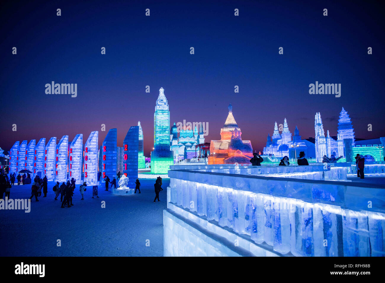 Harbin, Harbin, China. 26th Jan, 2019. Harbin, CHINA-Ice sculptures at ...